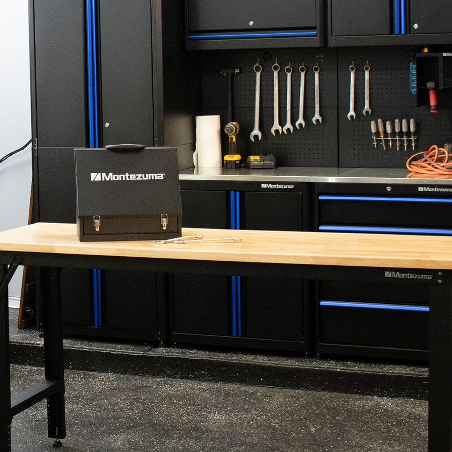 Montezuma Handheld 15” x 10.5” Steel Shopbox™ - Panel Town & Floors